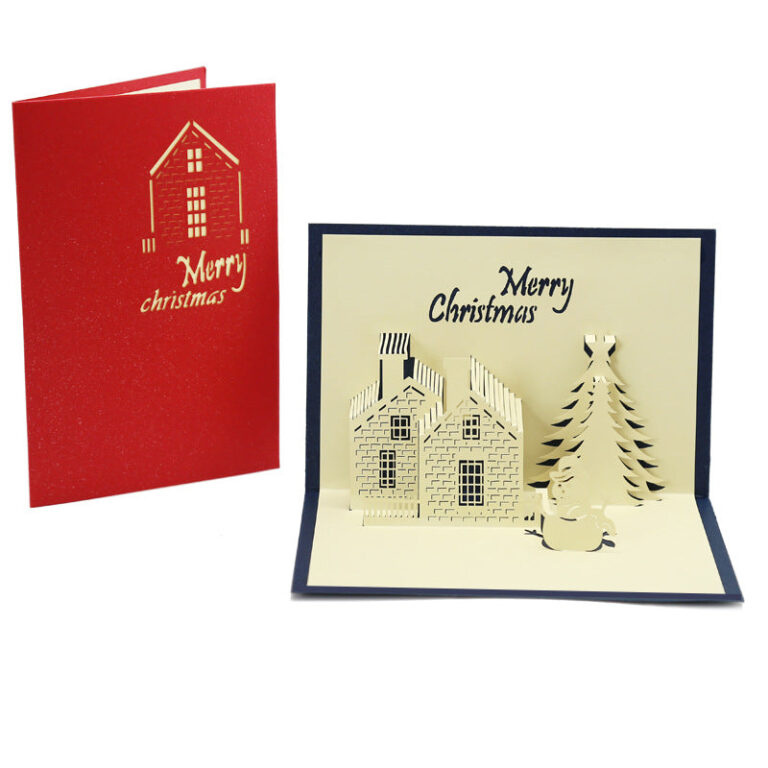 Christmas Castle Cartoon Workers Birthday Cards | SgGiftsHub.com.sg