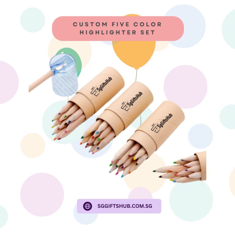 Custom 12 Color Pencil Set | SG GIFTS HUB – Corporate & Personalized Gifts