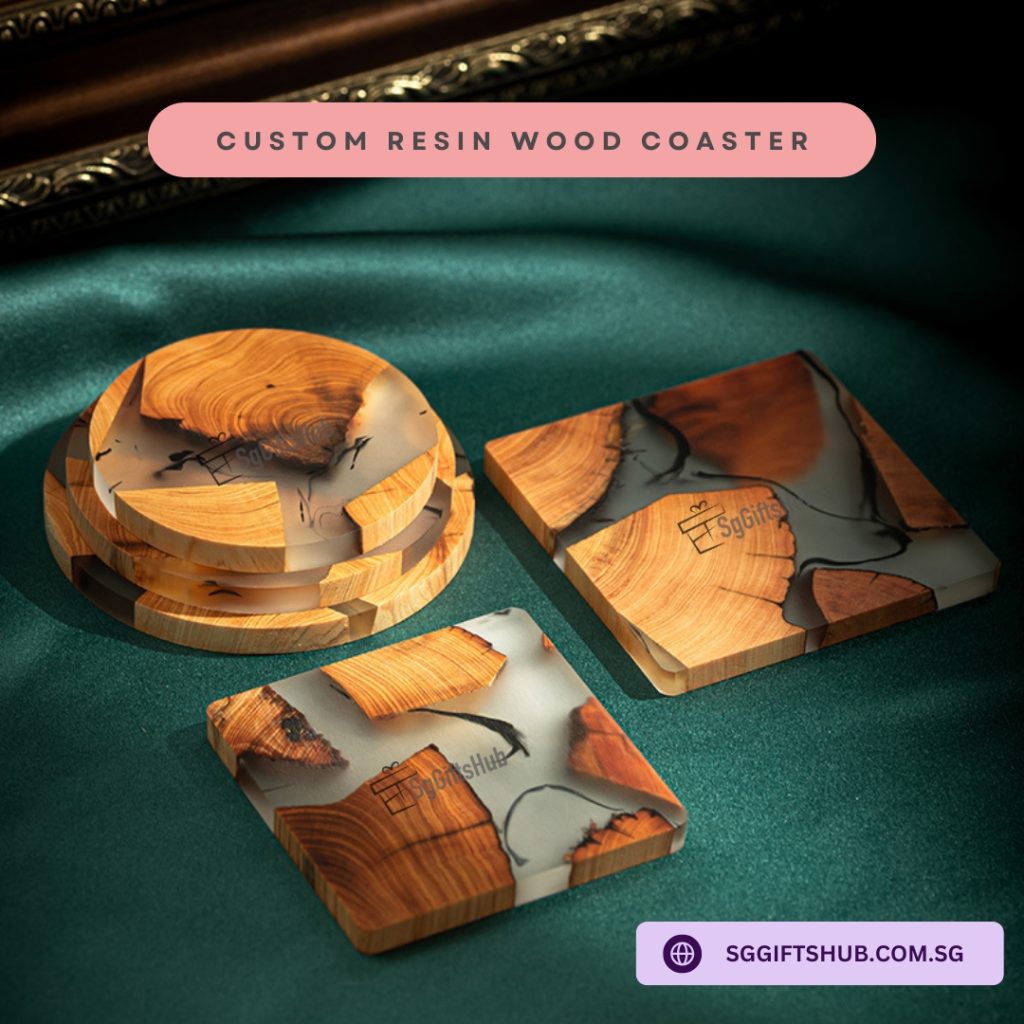 Custom Resin Wood Coaster | Personalized Wooden Coasters Singapore | SG ...
