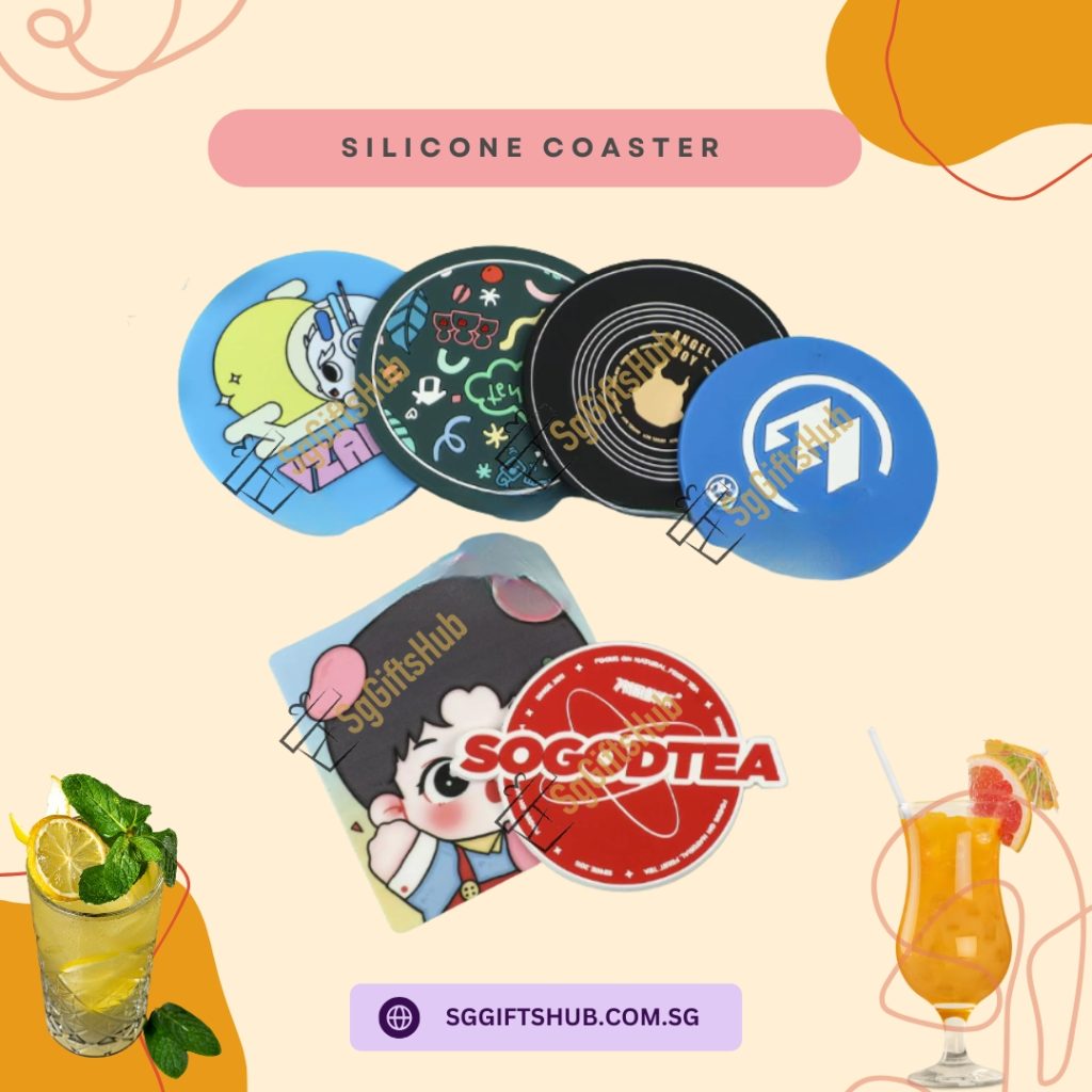 SG Gifts Hub Custom Silicone Coaster | Logo Printed Coasters Singapore
