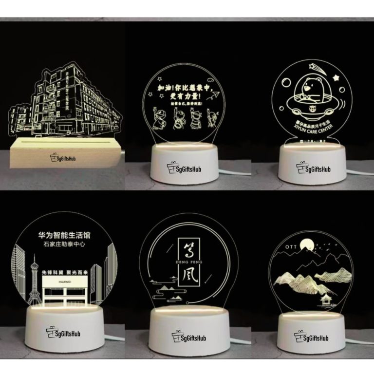 Custom Acrylic LED Light Lamp | Corporate Gifts Singapore