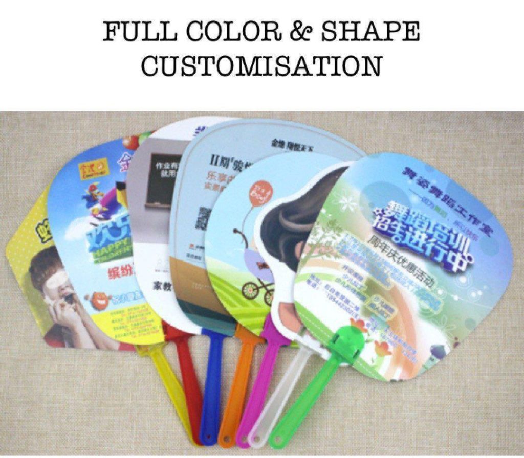 Custom Plastic Hand Fan | SgGiftsHub.com.sg