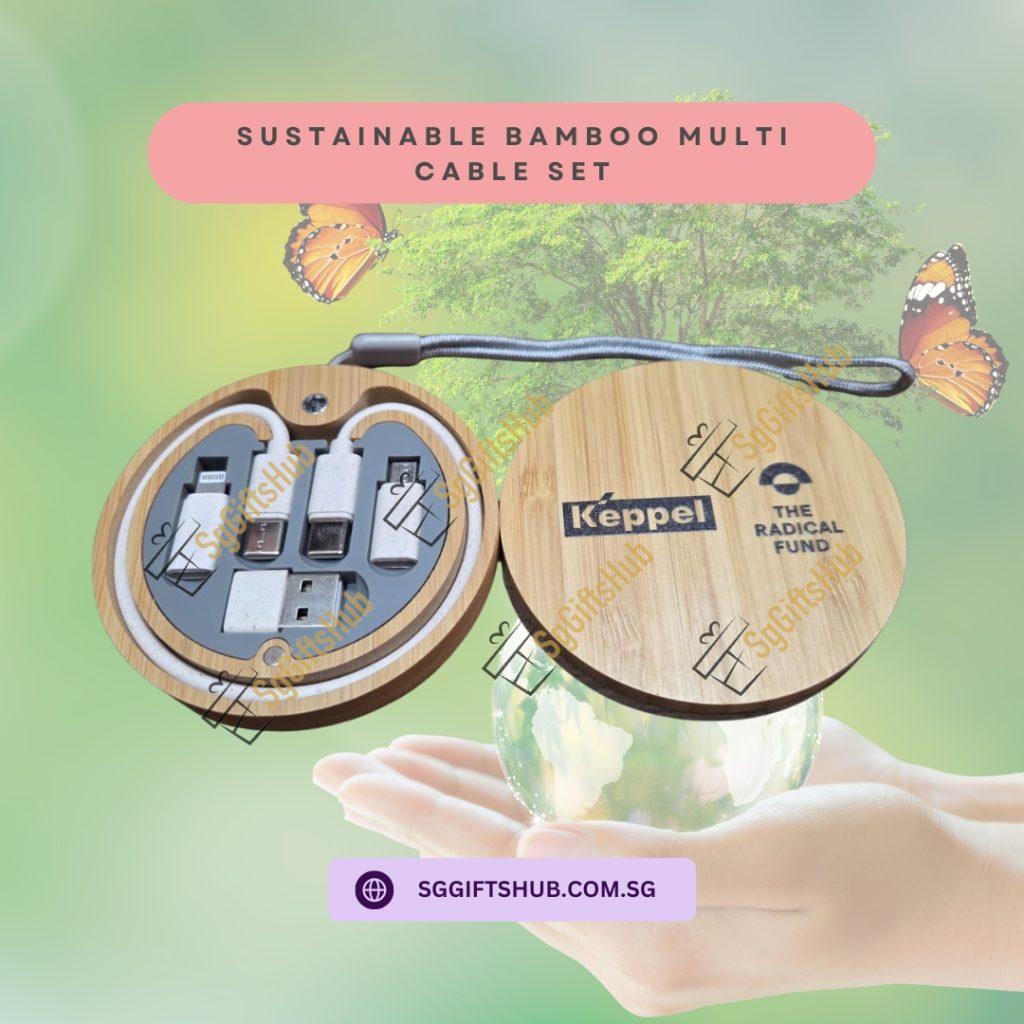 Sustainable Bamboo Multi Cable Set | Eco Friendly Corporate Gifts ...